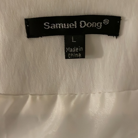 Samuel Dong | Jackets & Coats | Samuel Dong White Taffeta Dress Jacket ...